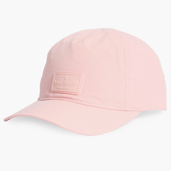 kate spade | Accessories | Kate Spade New York Pink Logo Patch Baseball ...